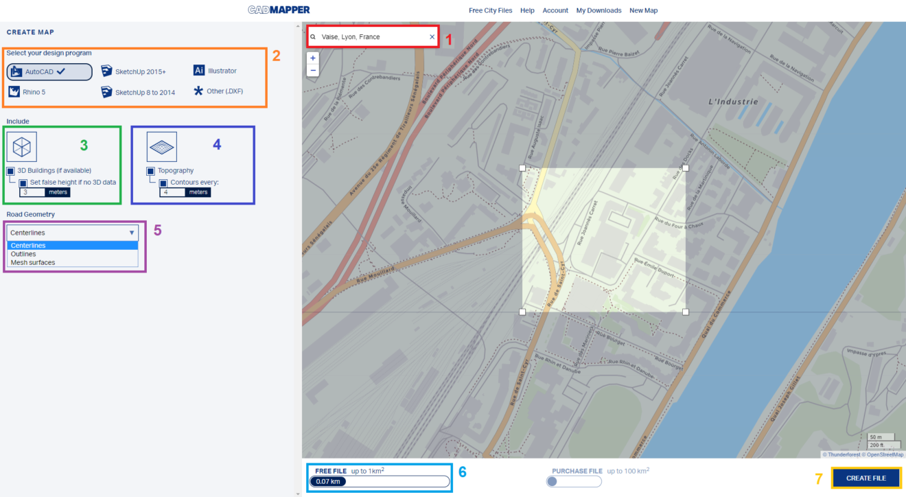 Création d'un site topographique Revit avec CADmapper - AGOBIM